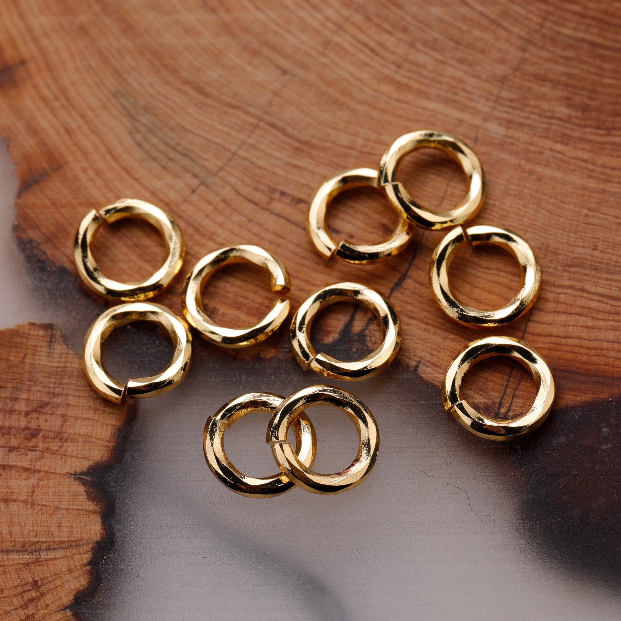 Brass Jump Ring With Cut Surface Open Rings for Necklaces - Etsy