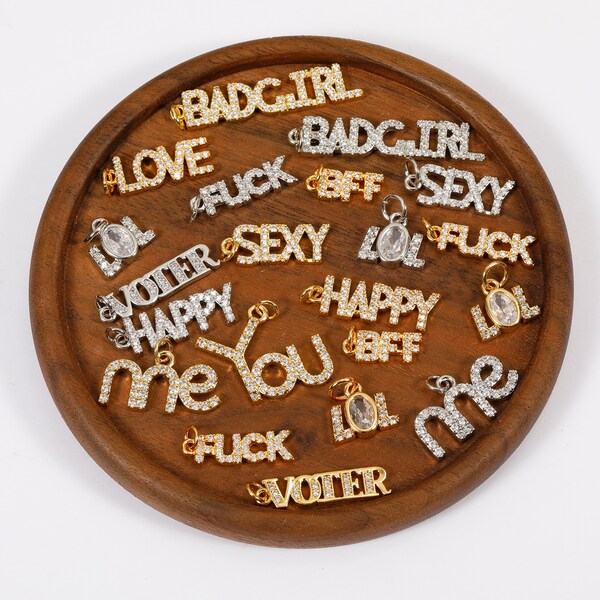 Word Charms - Etsy