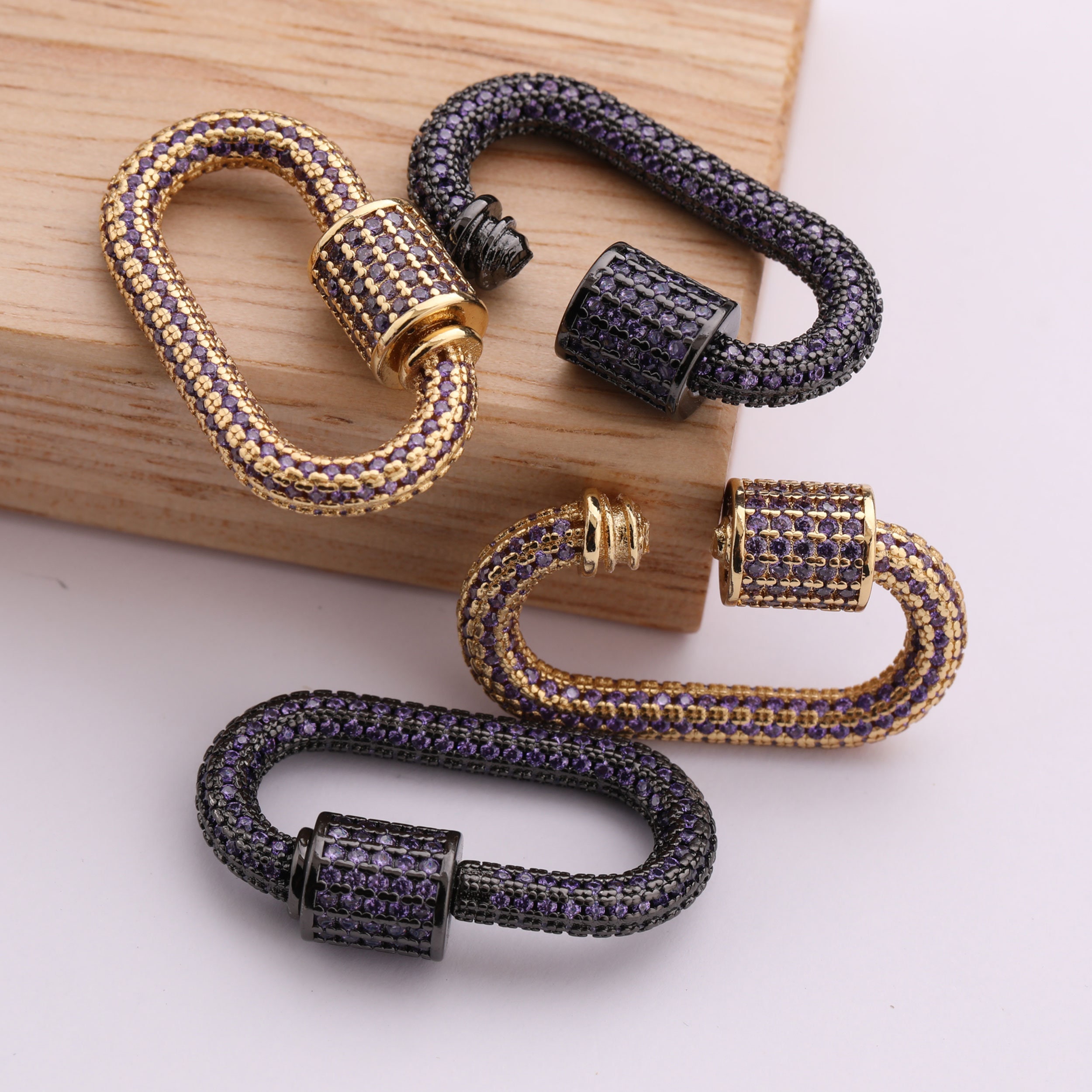 CZ Micro Pave Crown Shape Carabiner Clasp for Necklace Jewelry - Etsy ...