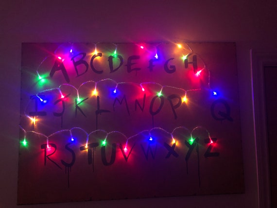 Stranger Things Alphabet Light Wall Inspired Canvas Art With - Etsy UK