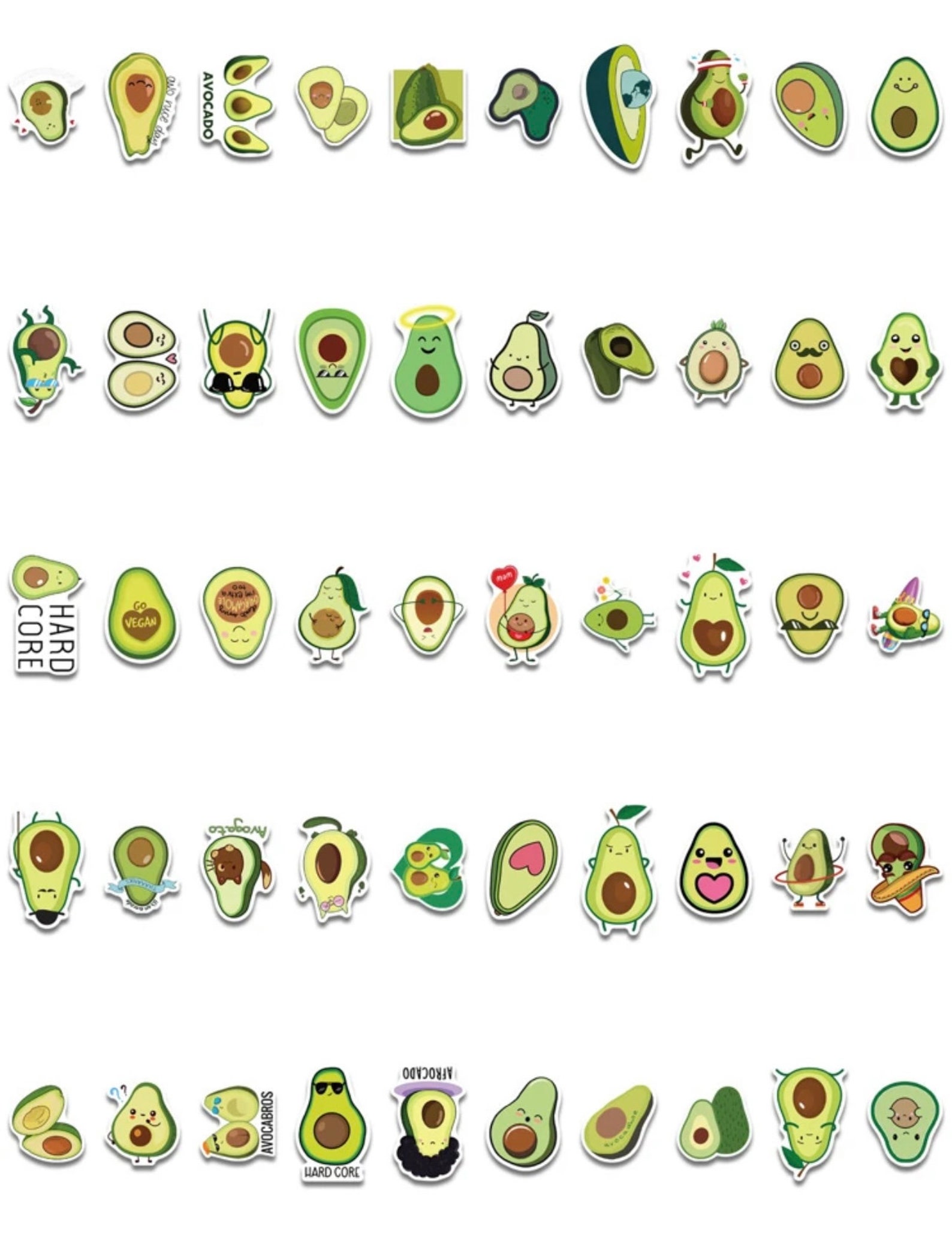 Cute Avocado Avocado Stickers Stickers Guac is Extra | Etsy