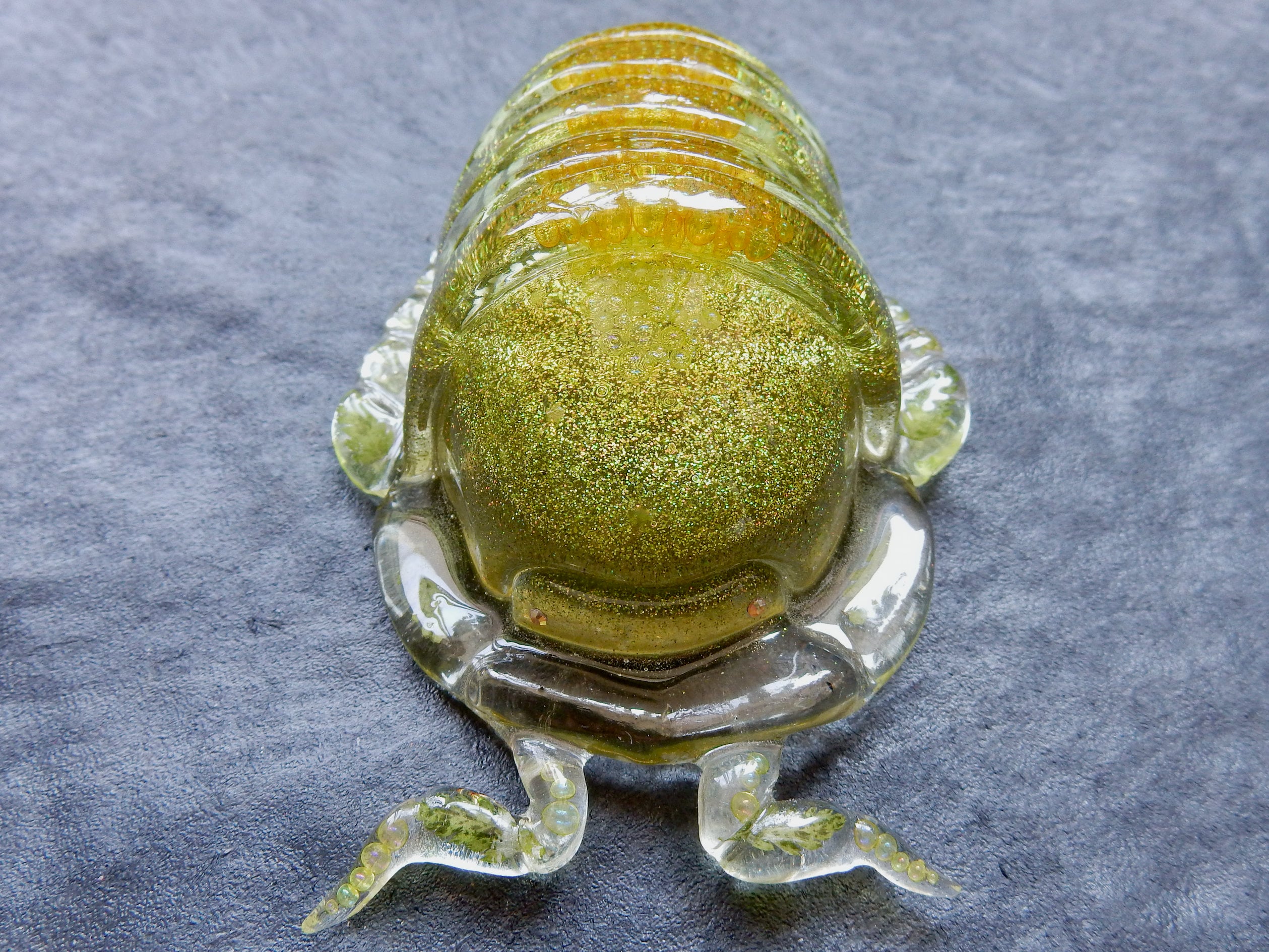Green Isopod Statue Figurine, Pill Bug Art, Isopod Art, Sculpture, Roly ...
