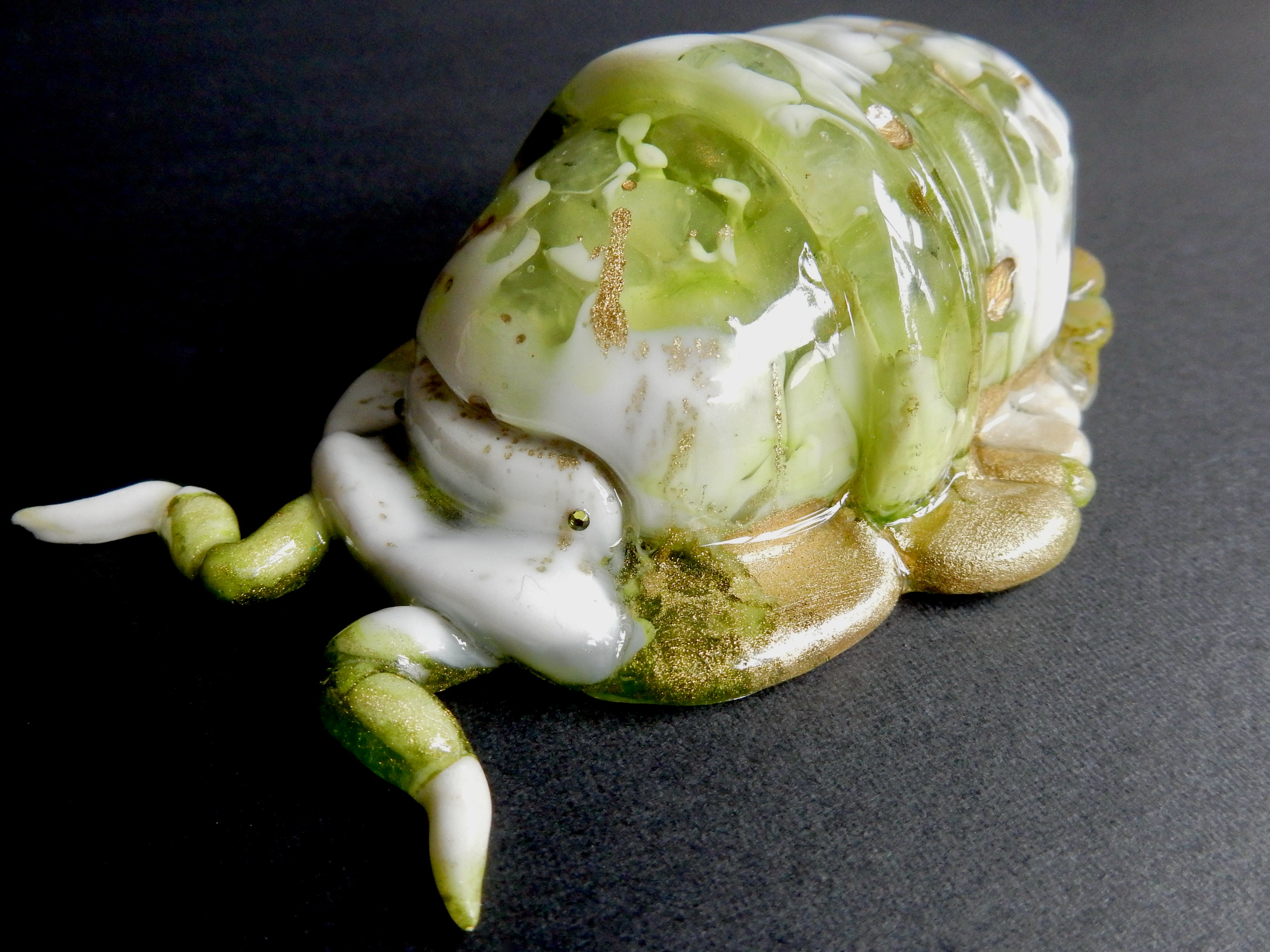 Prehnite Isopod Figurine Pill Bug Art Isopod Art Isopod - Etsy