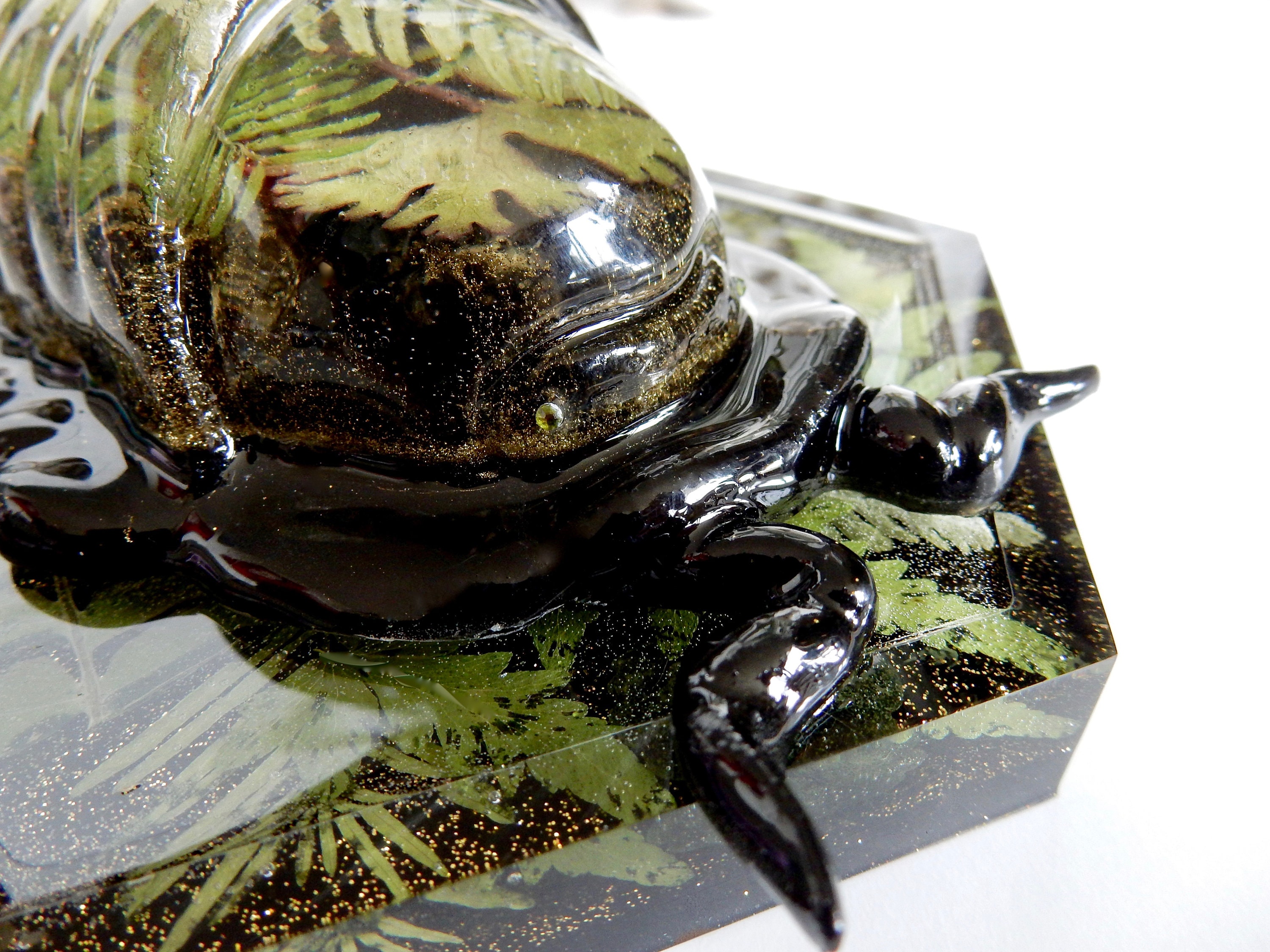 Dried Leaves Isopod Figurine, Pill Bug Art, Gold Isopod Art, Forest ...
