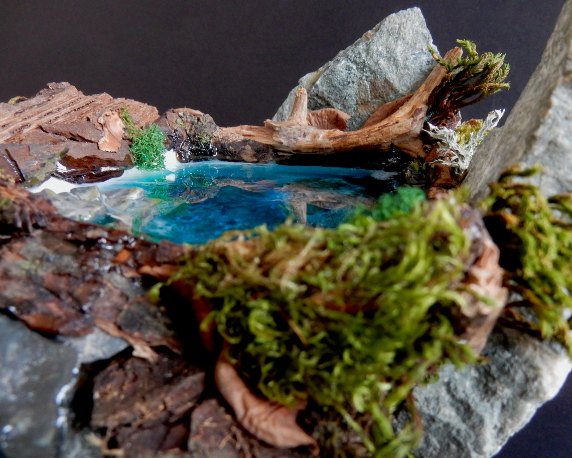 Hot Springs Diorama, Lagoon Diorama, Forest Lake Diorama, Tropical Lake ...