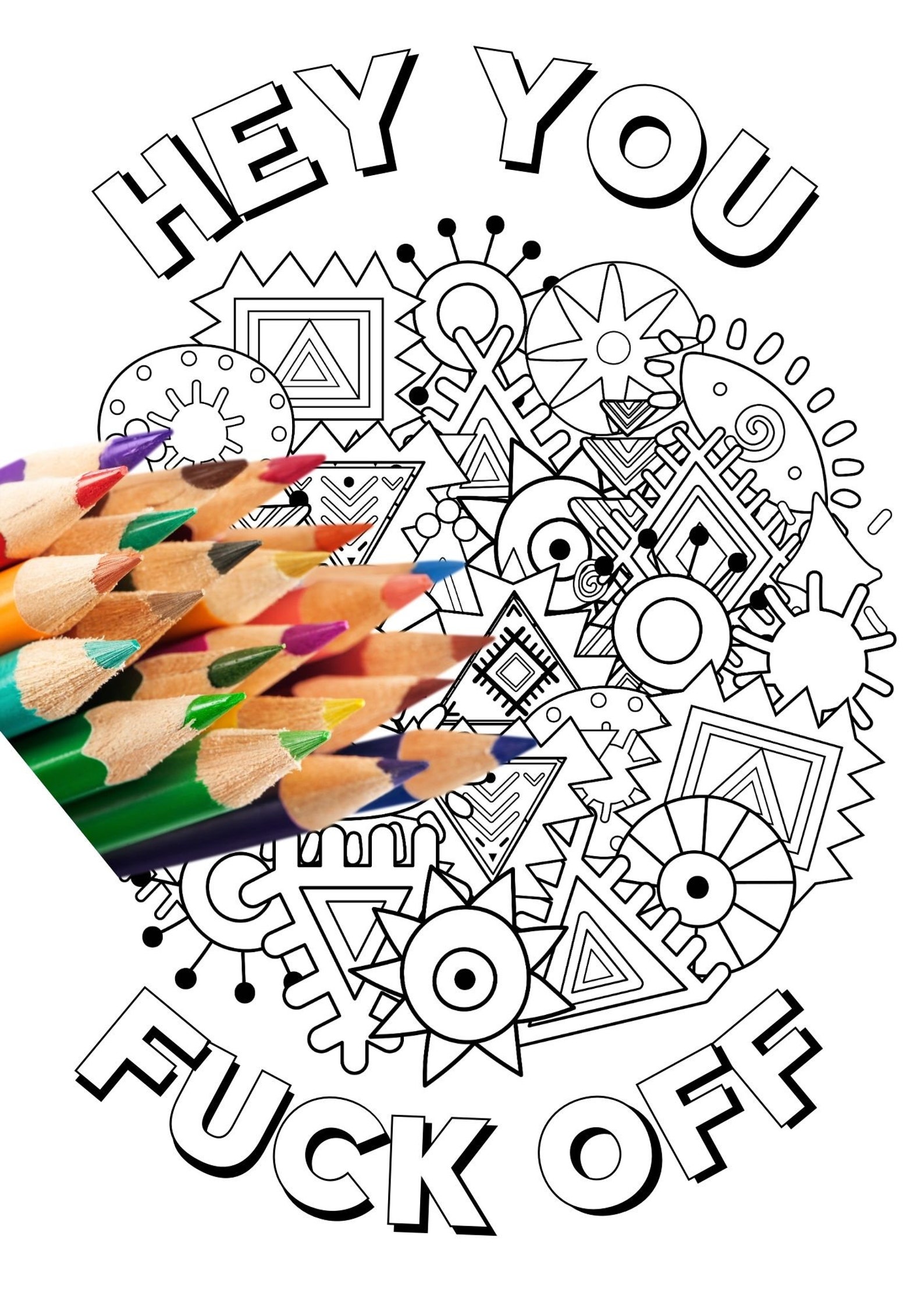 Printable Adult Coloring Pages Rude Coloring Instant Download Adult ...