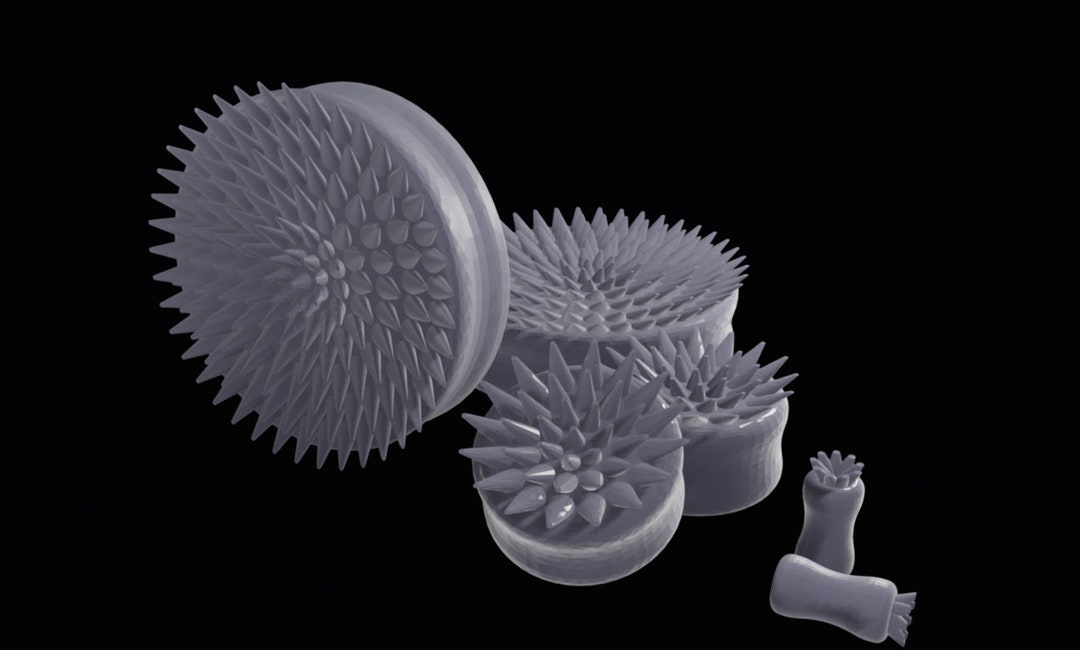 Spiked Lotus Plugs and Tunnels Punk Gauges and Ear Rings - Etsy