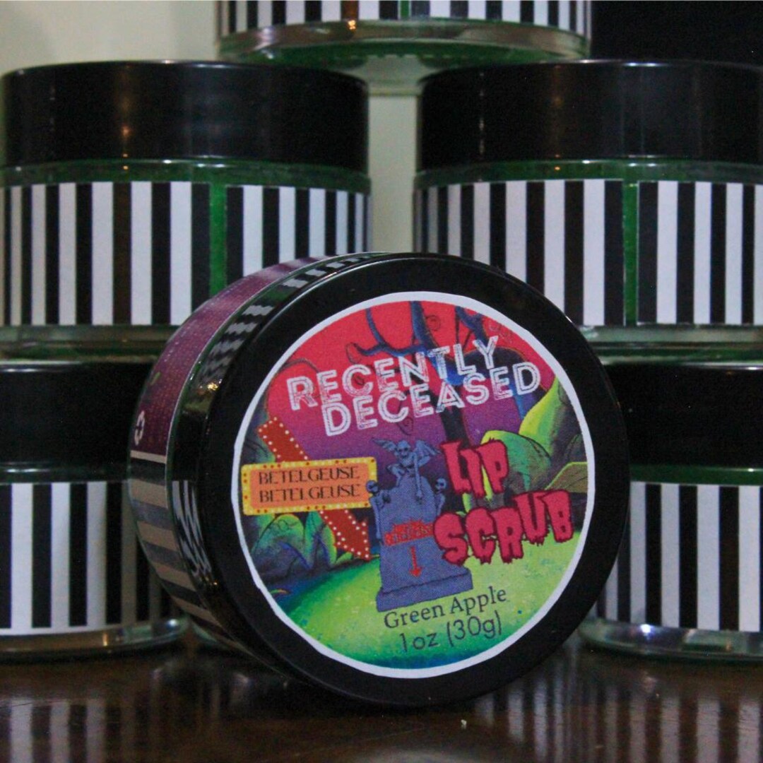Beetlejuice 2 Green Apple Lip Scrub 1 Oz Glass Jar of Lip Exfoliator ...