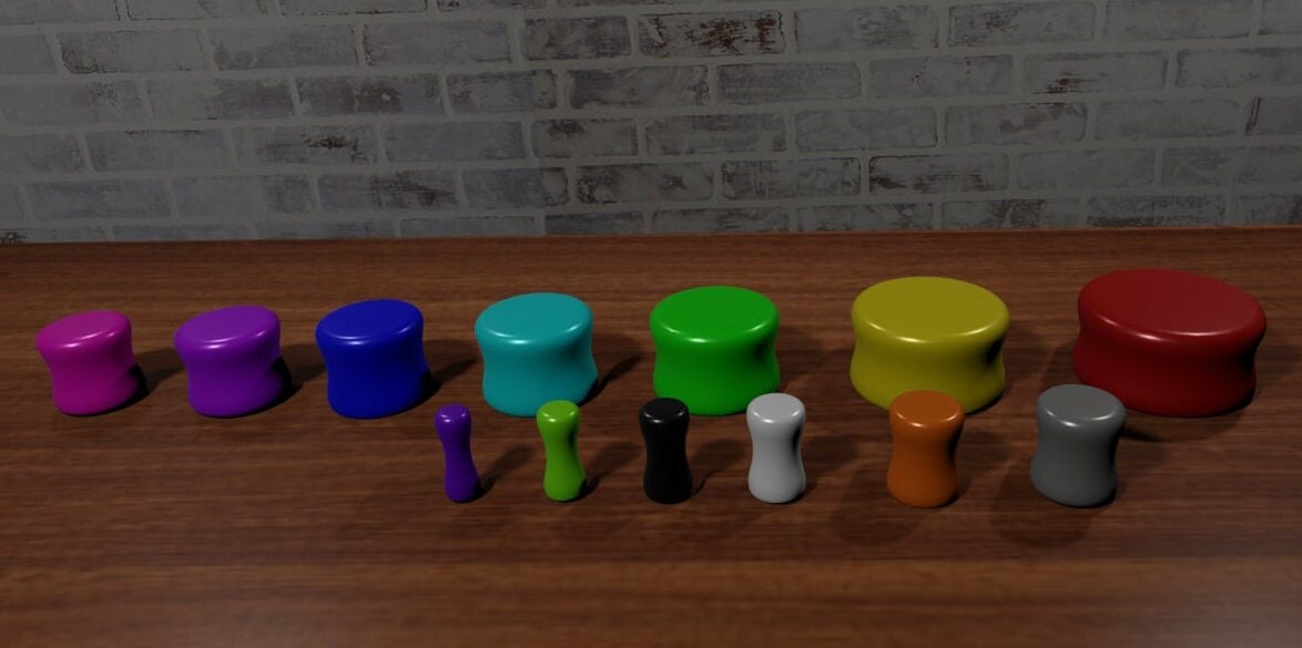 3D Printable Solid Ear Lobe Plugs STL - Etsy