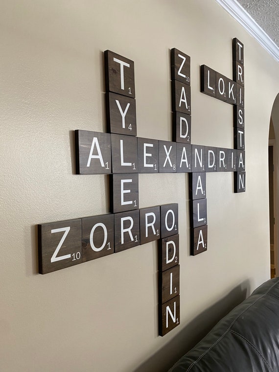 Large Scrabble Tiles Scrabble Letters Scrabble Tiles Wall - Etsy