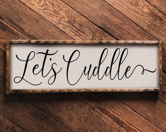 Lets Cuddle Sign | Etsy