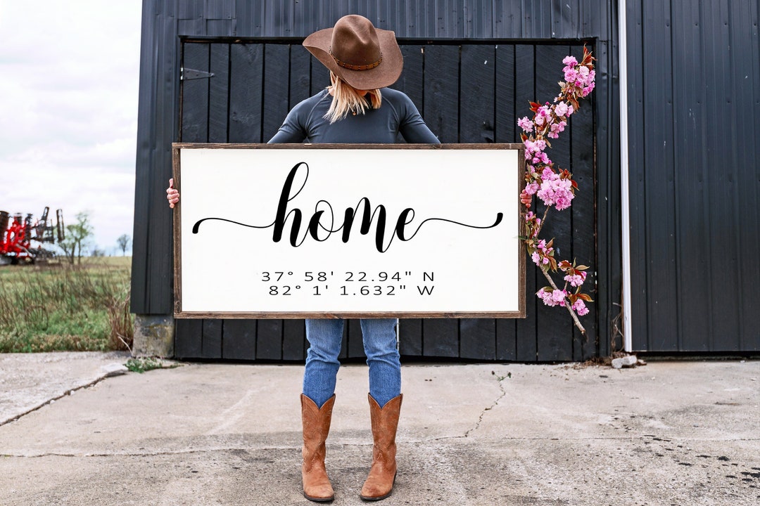 Realtor Gift, Personalized Home GPS Coordinates Sign, Housewarming Gift ...