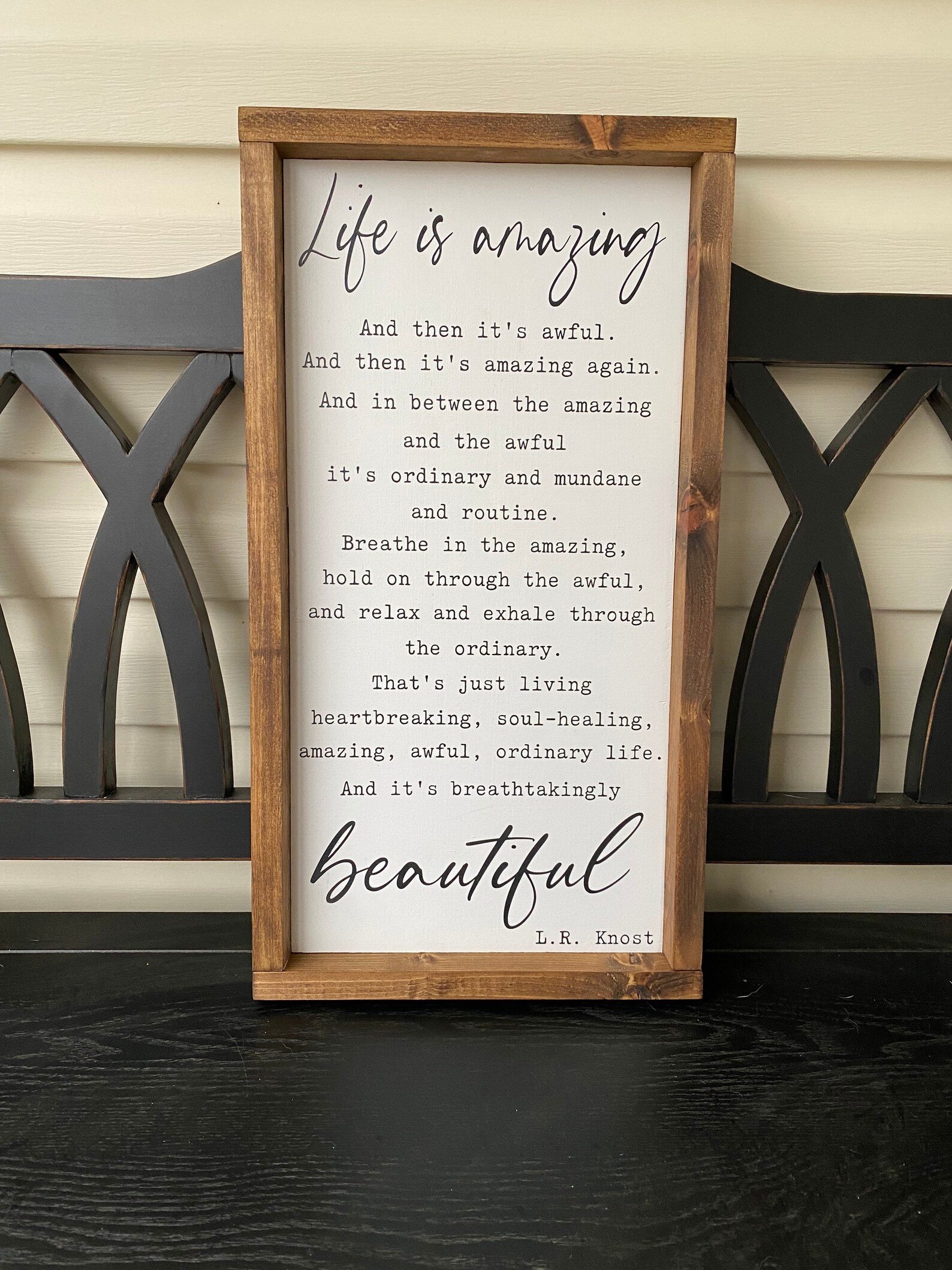 Large Life is Amazing Wood Sign Life is Beautiful Sign LR - Etsy