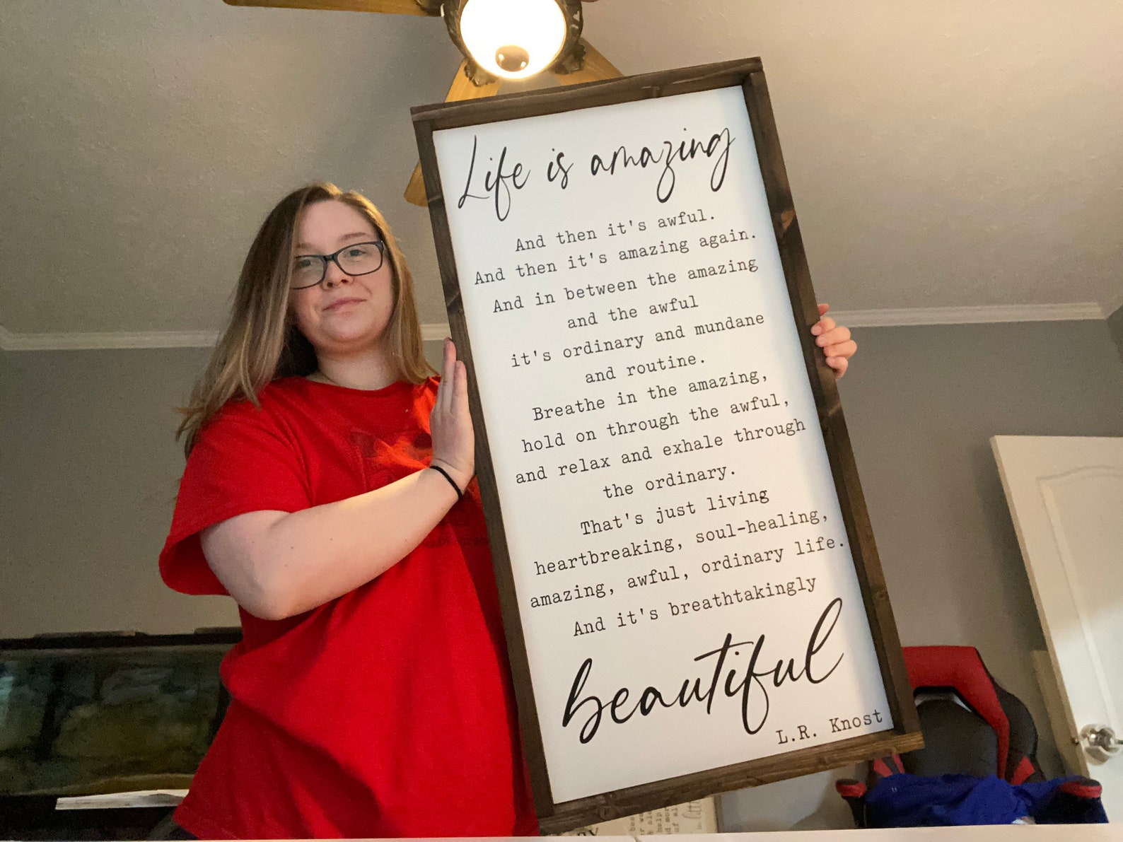 Large Life is Amazing Wood Sign Life is Beautiful Sign LR - Etsy