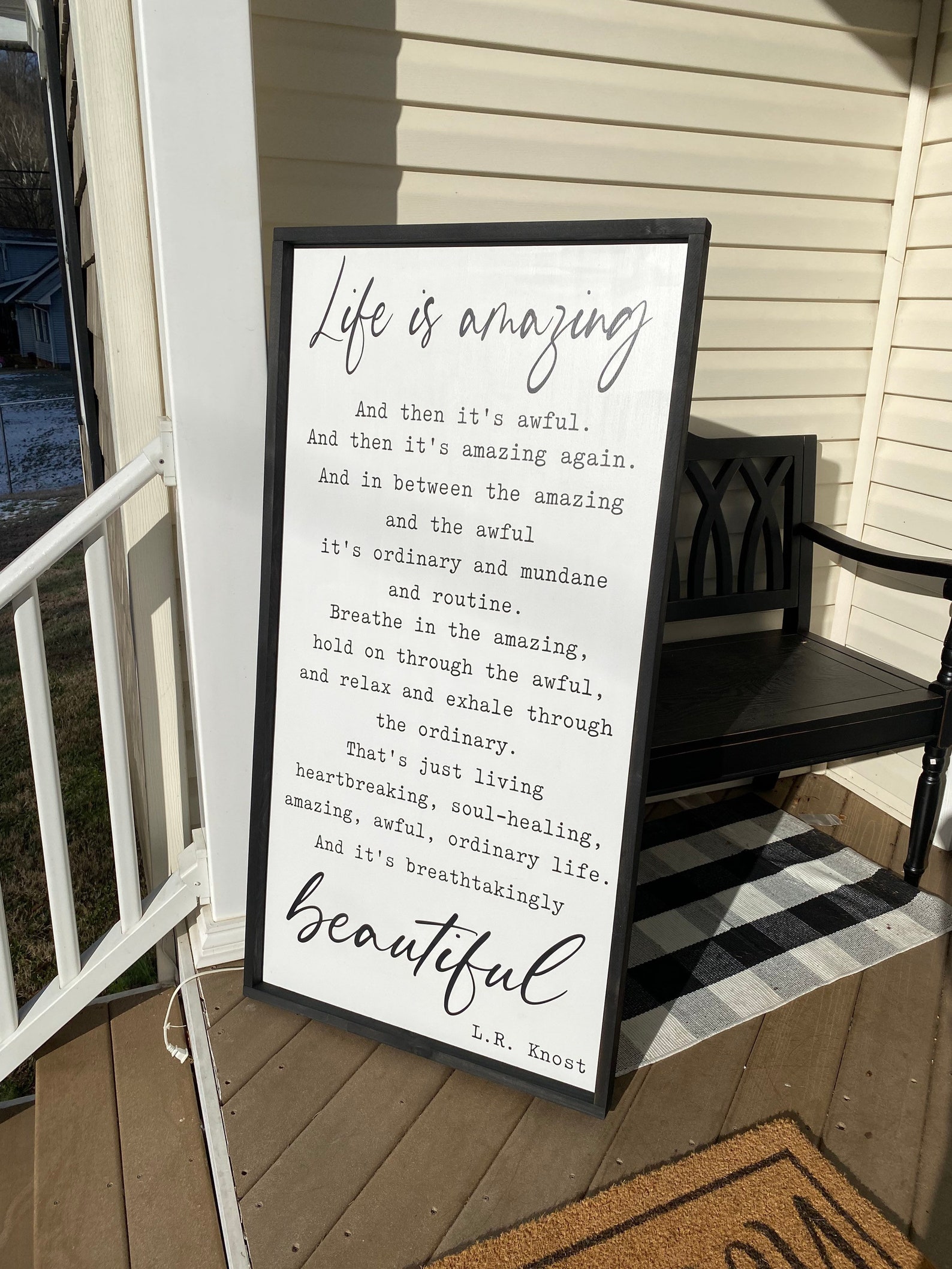 Large Life is Amazing Wood Sign Life is Beautiful Sign LR - Etsy