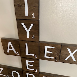Large Scrabble Tiles Scrabble Letters Scrabble Tiles Wall - Etsy