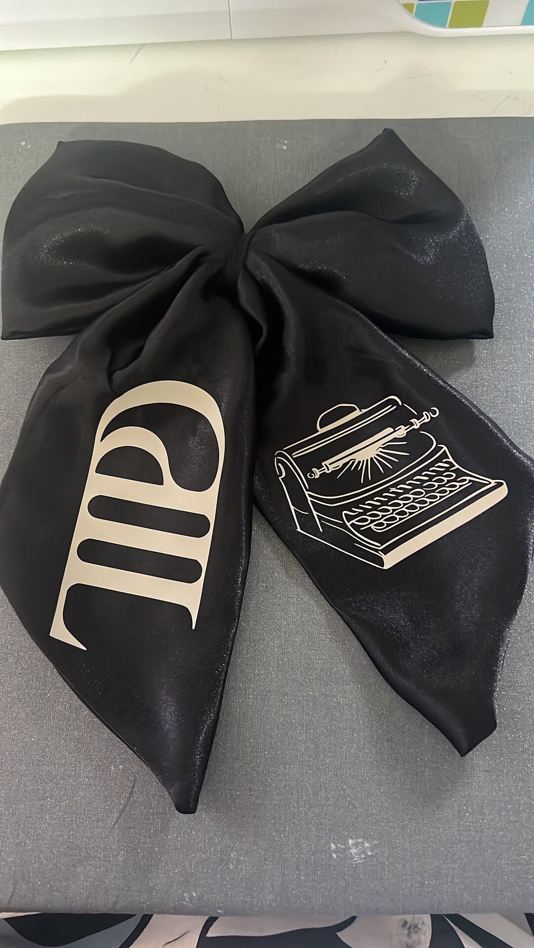 Black Satin the Tortured Poets Department TTPD Concert Hair Bow Taylor ...