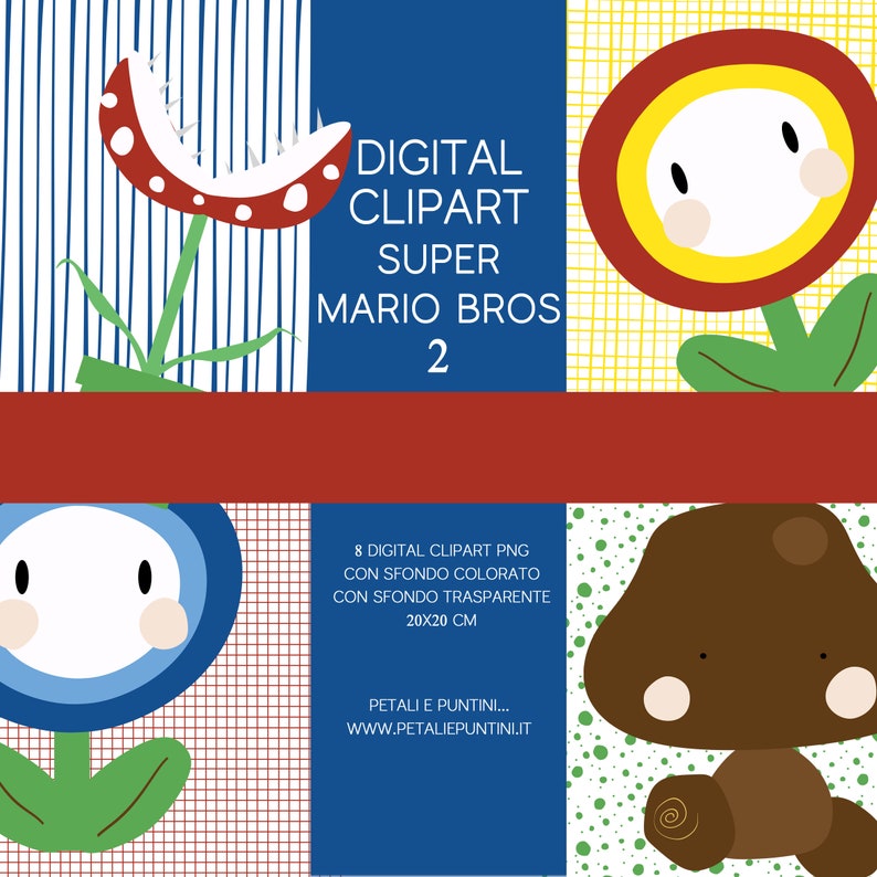 DIGITAL CLIPART: Super Mario Bros Decorations - Etsy