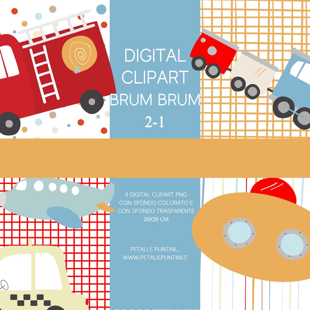 DIGITAL CLIPART: Bum Brum 2-1 - Etsy