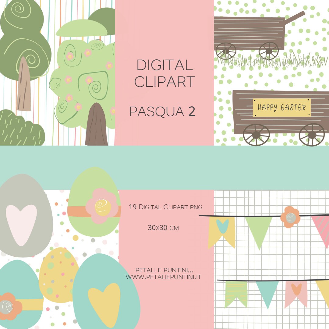 DIGITAL CLIPART: Easter - Egg Hunt - Etsy