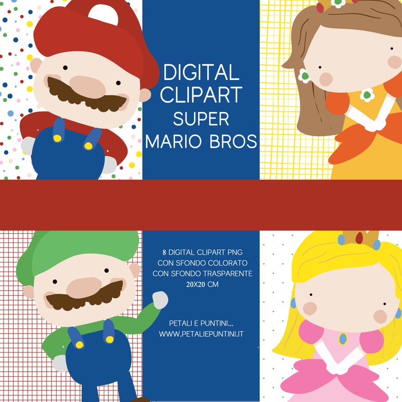 DIGITAL CLIPART: Super Mario Bros - Etsy