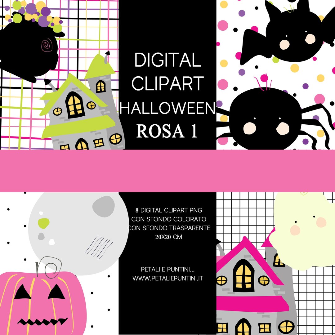 DIGITAL CLIPART: Halloween Pink - Etsy