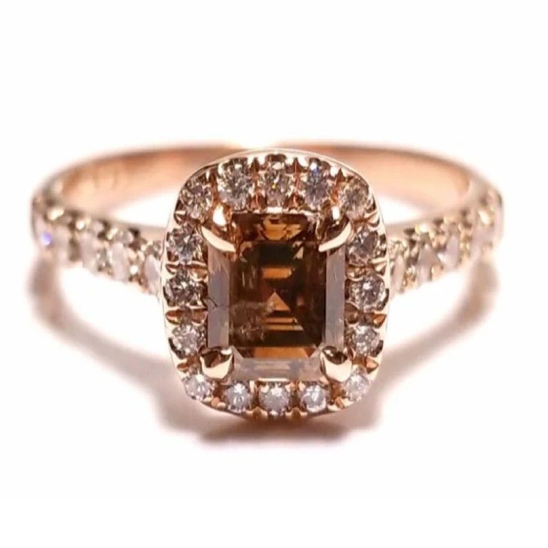 Brown Diamond Ring - Etsy