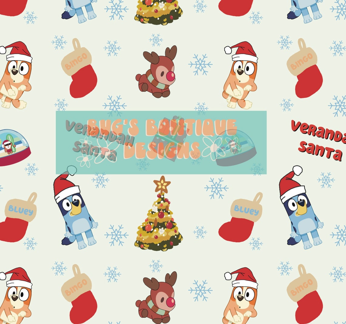 Verandah Santa Seamless File - Etsy