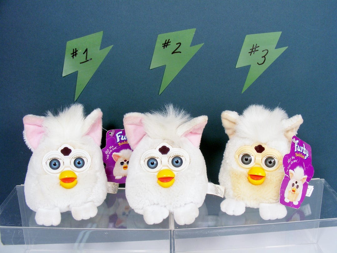 Original Furby Snowball or Lamb Bean Bag Plush Your Choice 1999 Tiger ...