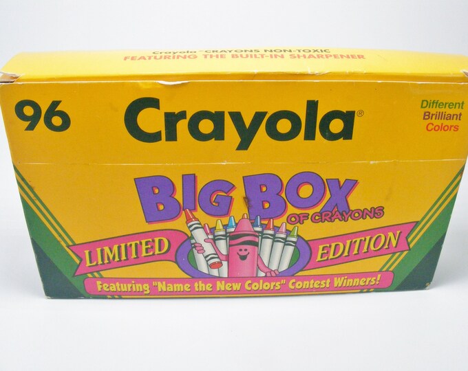 1993 Crayola Crayons 90th Anniversary Big Box 96 W/16 New Colors ...