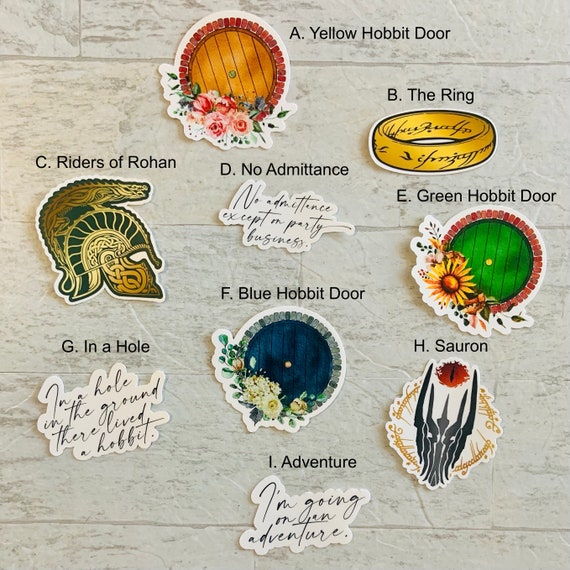 Hobbit Stickers SERIES 1 - Etsy