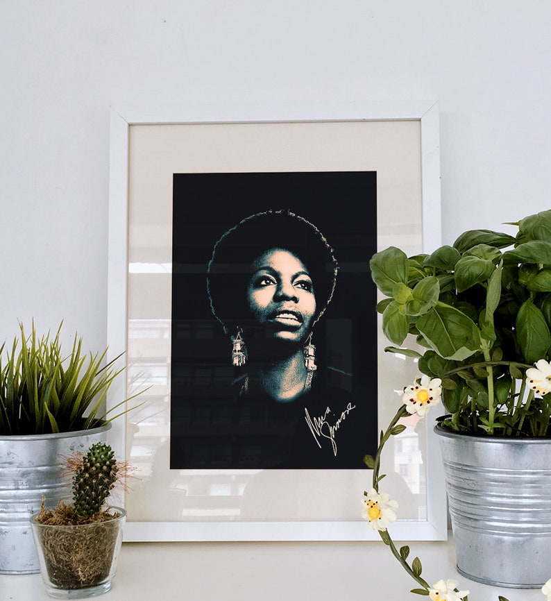 Nina Simone Art Picture Print Poster Retro Vintage Jazz Music Etsy