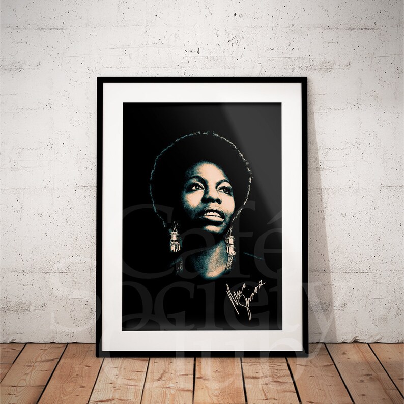 Nina Simone Art Picture Print Poster Retro Vintage Jazz Music Etsy