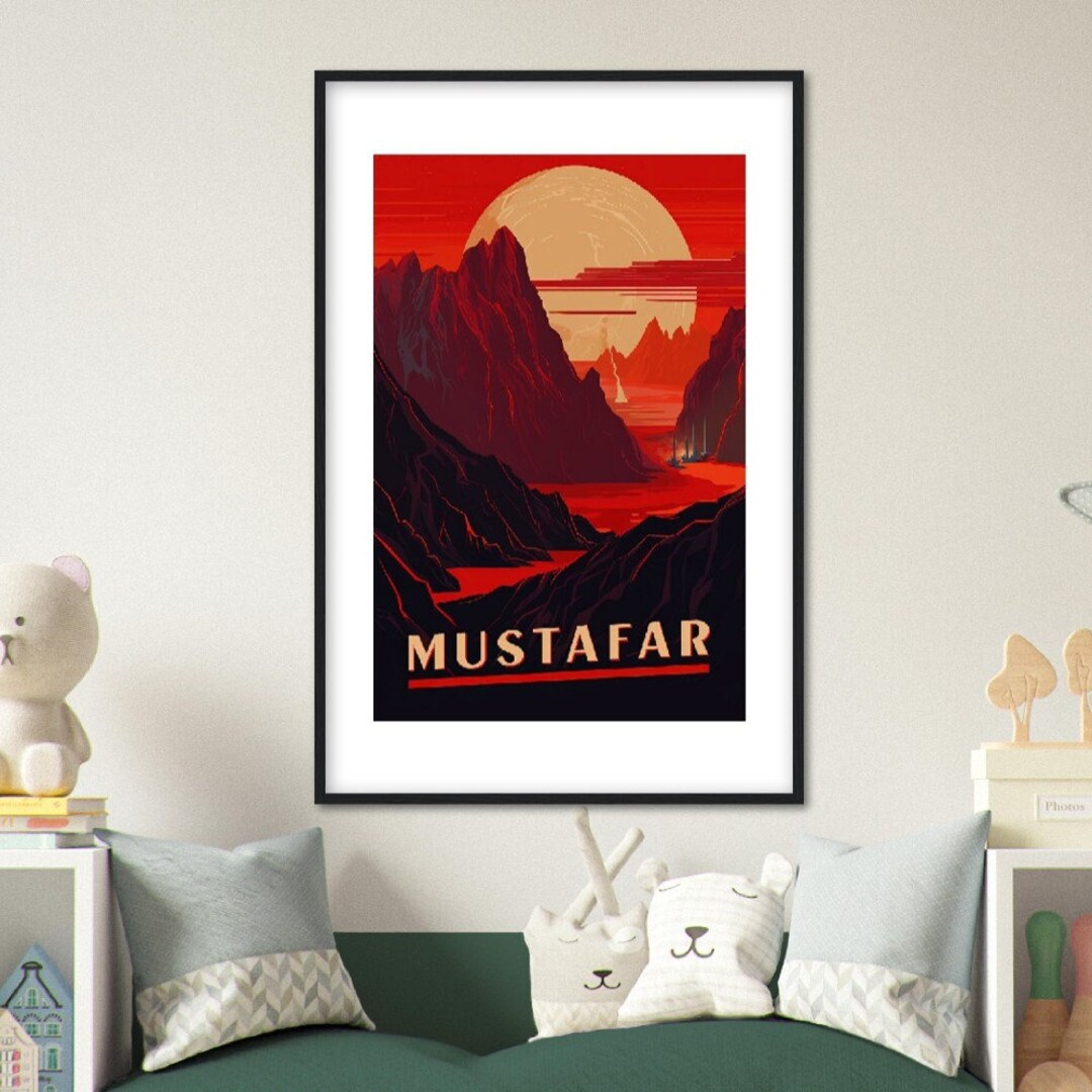 Mustafar Star Wars Inspired Vintage Travel Poster Digital Download - Etsy