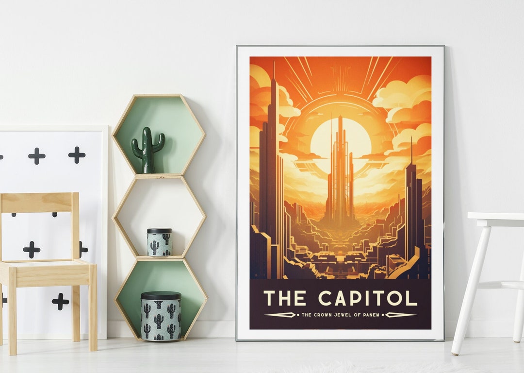 The Capitol Inspired by the Hunger Games Vintage Travel Poster Digital ...