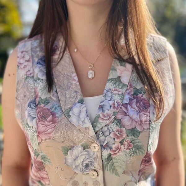 Floral Vest - Etsy