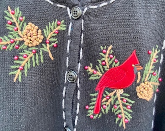 Cardinal Cardigan | Etsy