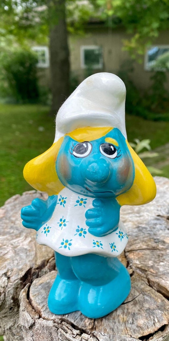 Vintage Smurfs Smurfette Ceramic Figurine - Etsy
