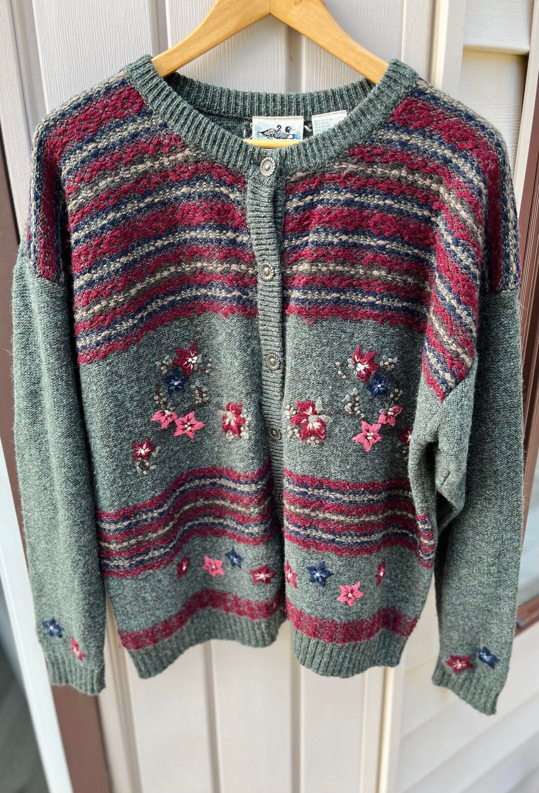 Women's Vintage Northern Reflections Cardigan Sweater, Grandmacore ...