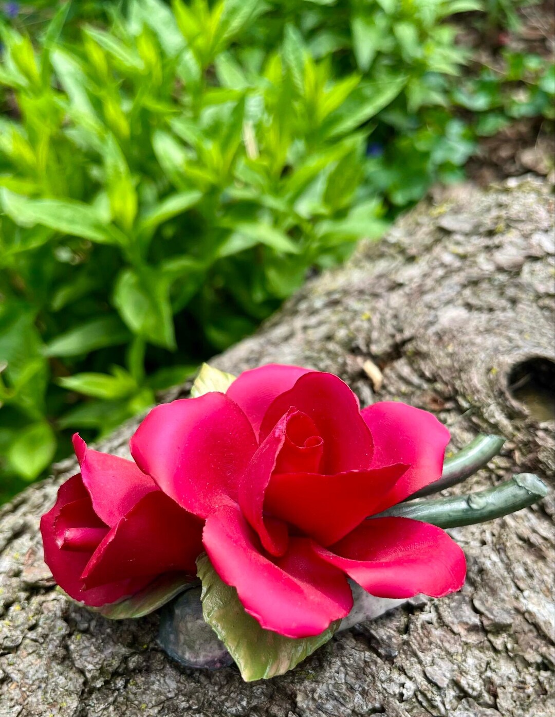 Vintage Napoleon Capodimonte Porcelain Rose Flower Decoration With Box ...