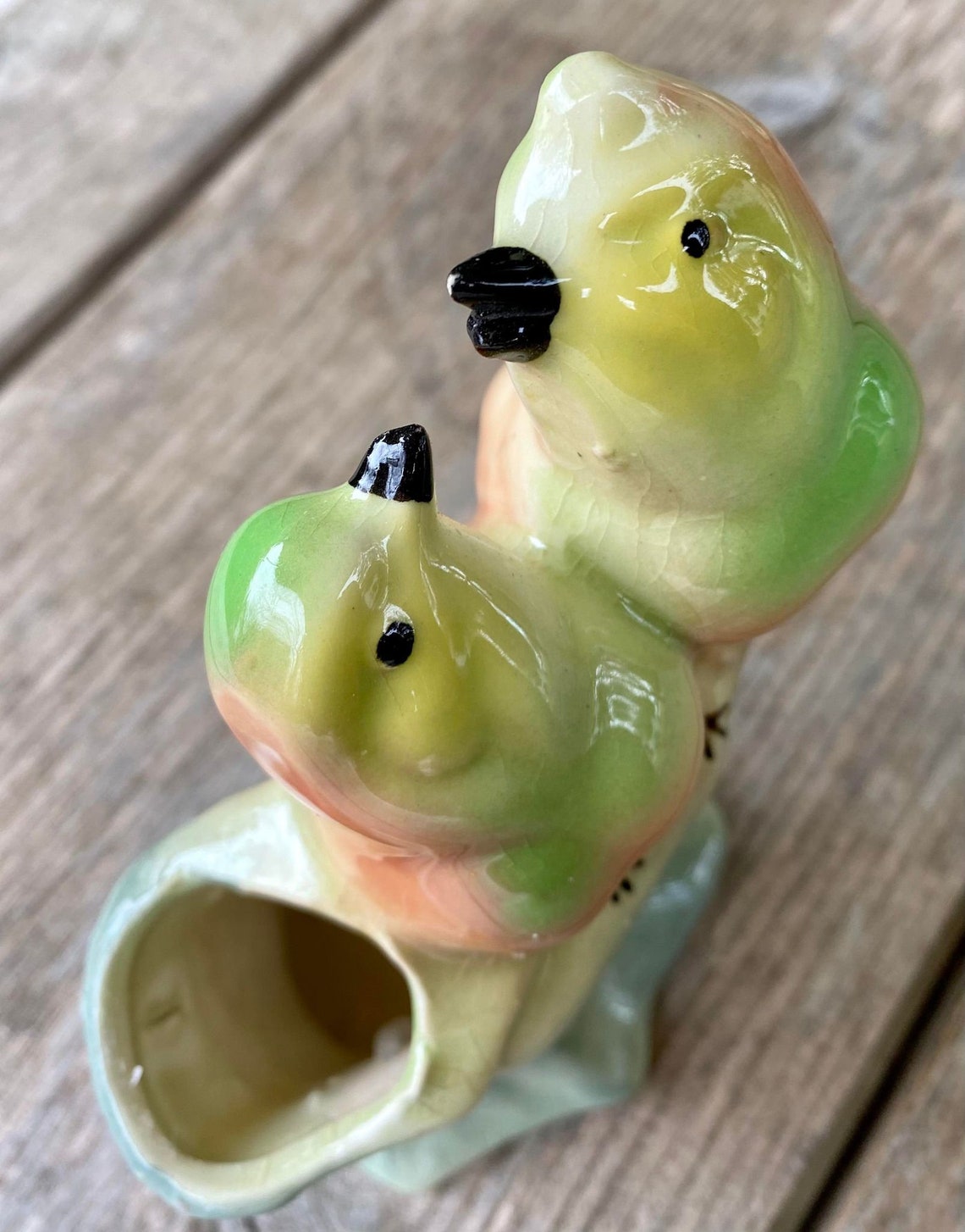 Vintage Ceramic Bird Candle Holder, Birds Sitting on Branch Candlestick ...