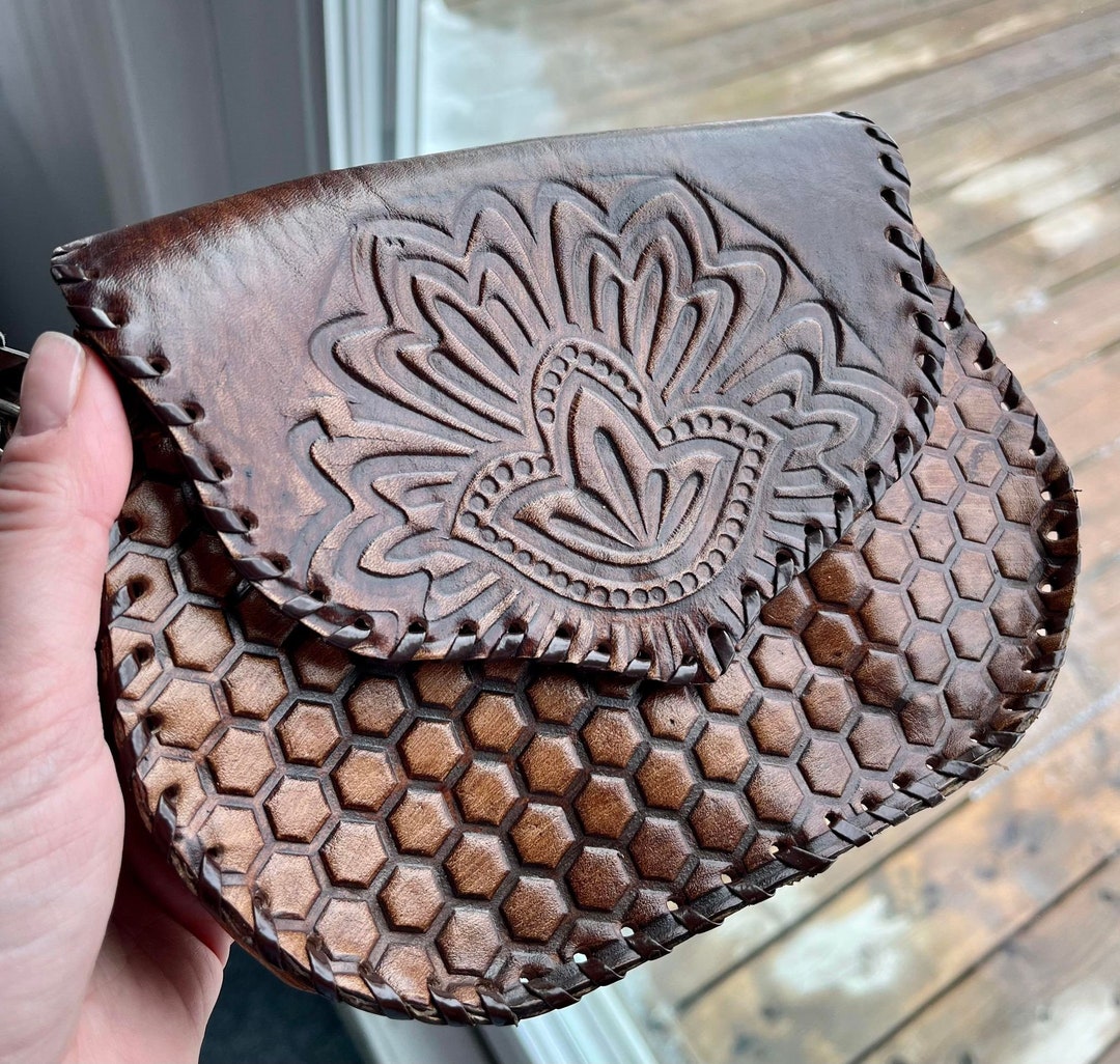 Small Vintage Bohemian Style Boho Leather Shoulder Bag Purse - Etsy
