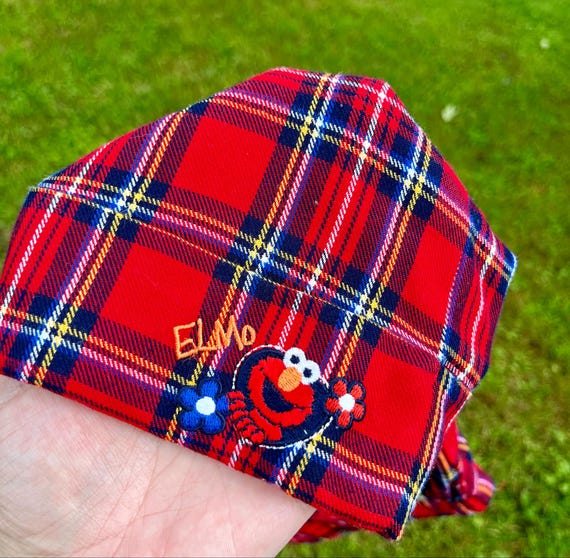 Vintage Baby Sesame Street Elmo Plaid Pants Size 12 M… - Gem