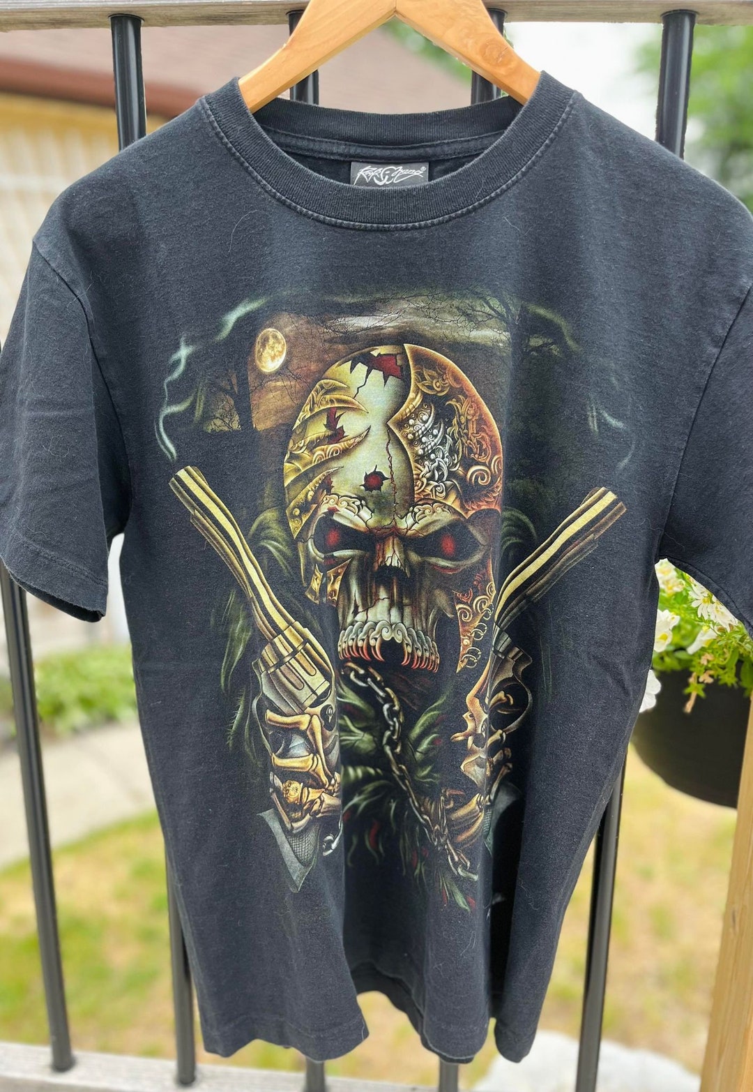 Men's Vintage Rock Chang Skull Graphic T-shirt Size Medium - Etsy