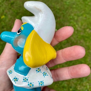 Vintage Smurfs Smurfette Ceramic Figurine - Etsy