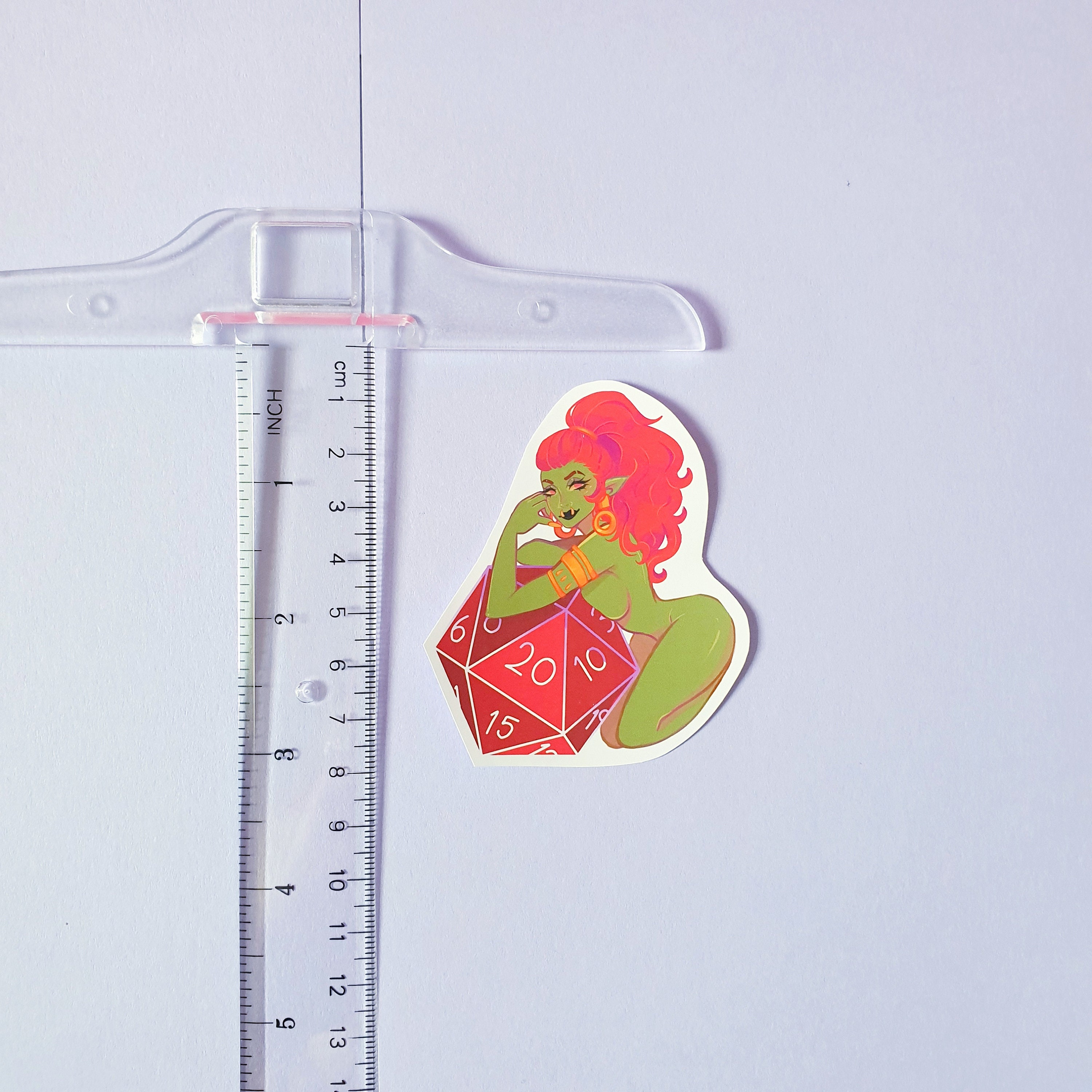 Dnd Orc Pin-up Sticker - Etsy