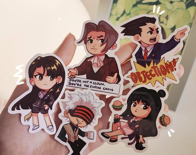 Ace Attorney Sticker Sheets - Etsy Canada