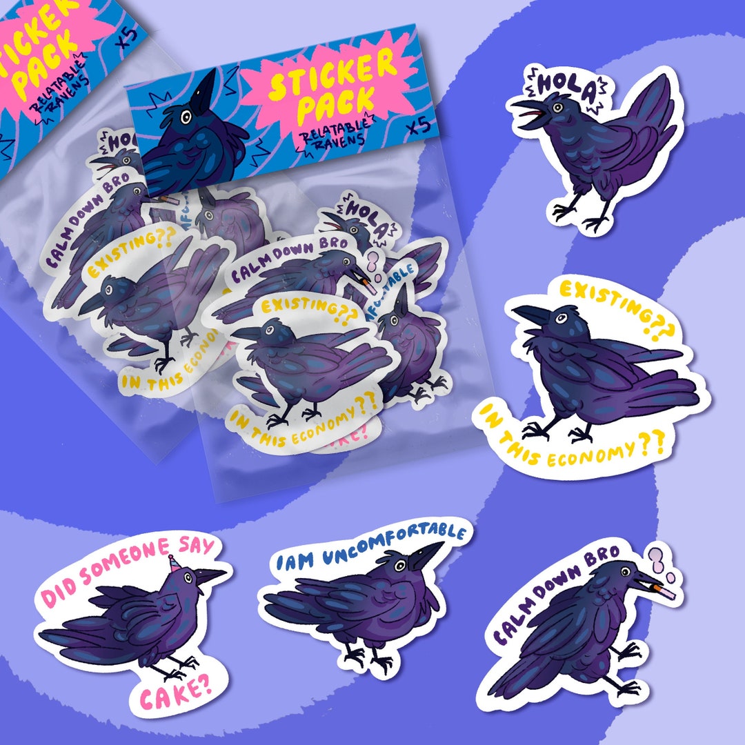 Relatable Ravens - Sticker Pack - Etsy