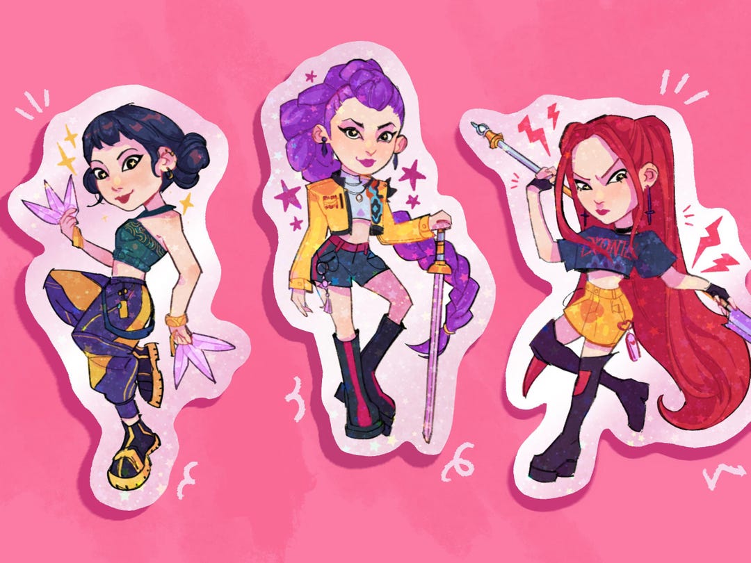 Kpop Demon Hunters Vinyl Stickers - Huntr/x, Rumi, Zoey and Mira - Etsy