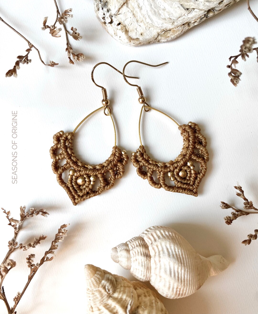 Aya Goddess Macramé Earrings | Bohemian Tribal Jewellery - Etsy